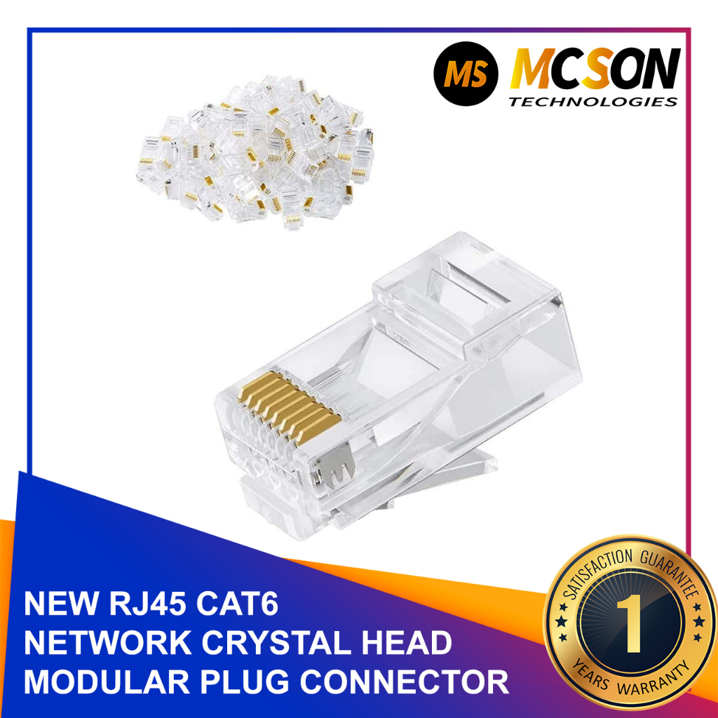 AMP High Quality RJ45 CAT6 Network Cable Crystal Head Modular Plug ...