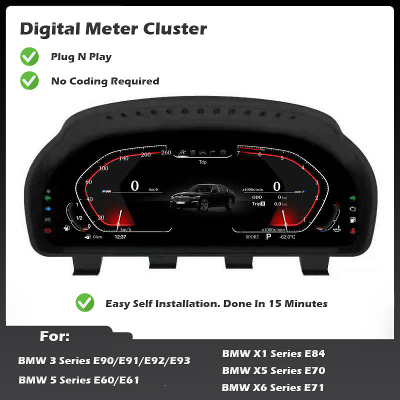 BMW Digital Meter E60 E90 E61 E91 E70 E71 E84 3/5/X1/X5 Series Plug N ...