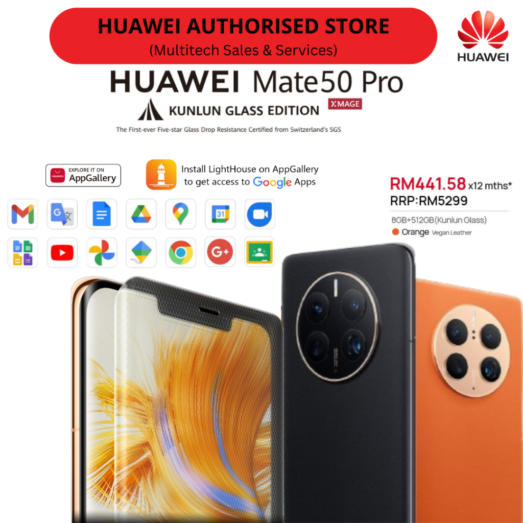 Huawei Mate 50 Pro Kunlun Series Smartphone 8GB + 256GB / 512GB EMUI 13 SuperHub Ultra Aperture ...