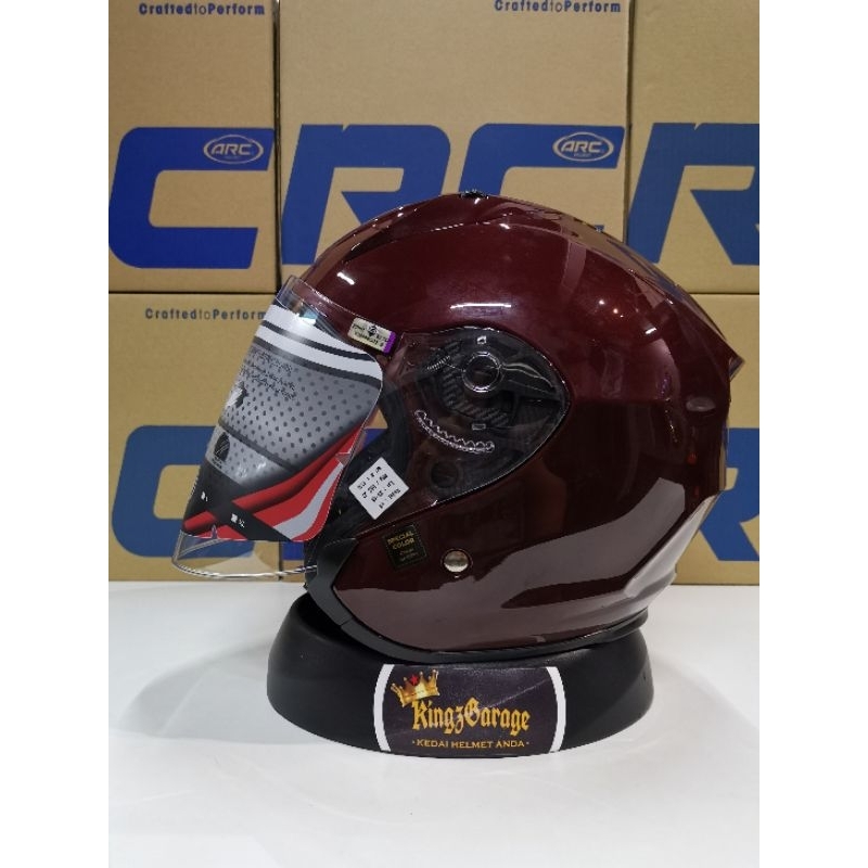 ️ KingzGarage ⬅️ Helmet ARC XR Supreme Maroon Special Colour | Shopee ...