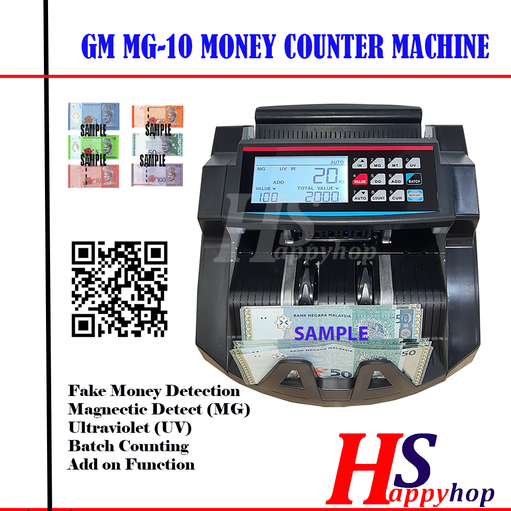 Money Counter-Note Counter GM with UV and MG Counterfeit Detection Note ...