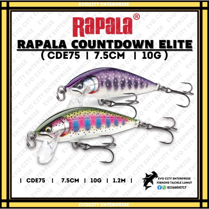 Rapala Countdown Elite 75mm / 10g / 1.2m / Sinking CDE75 | Shopee Malaysia