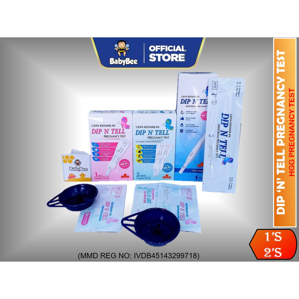 DIP 'N' TELL PREGNANCY TEST (UJIAN KEHAMILAN) DIP CARD ( 1S / 2S ...