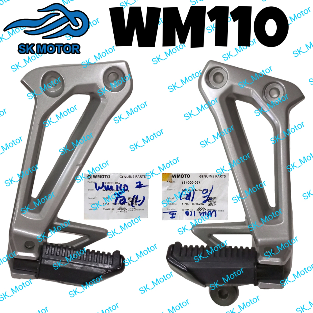 WMOTO WM 110 WM110 Original Left Right Rear Footrest Assy Rear Pedal ...