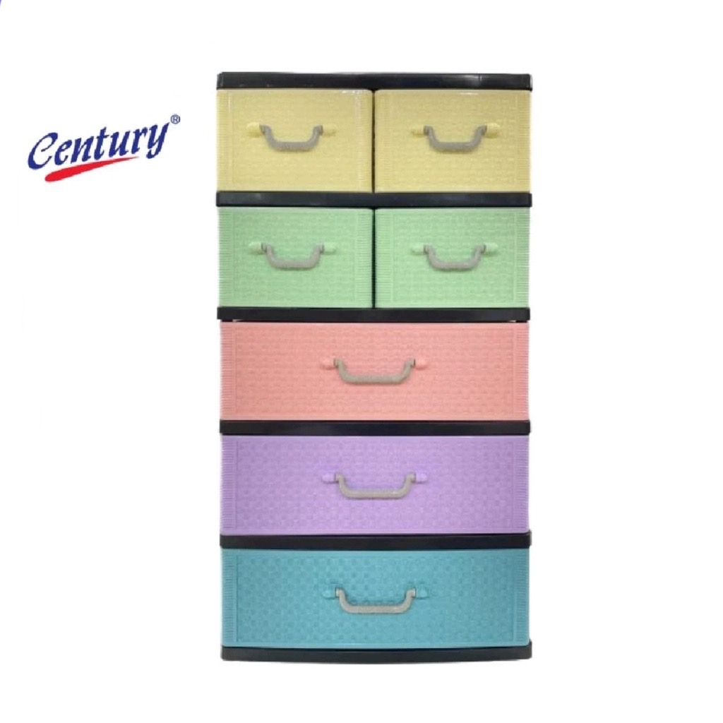 Century Drawer 5 TIER Clothes Cabinet Storage Laci Kabinet Almari 5 ...