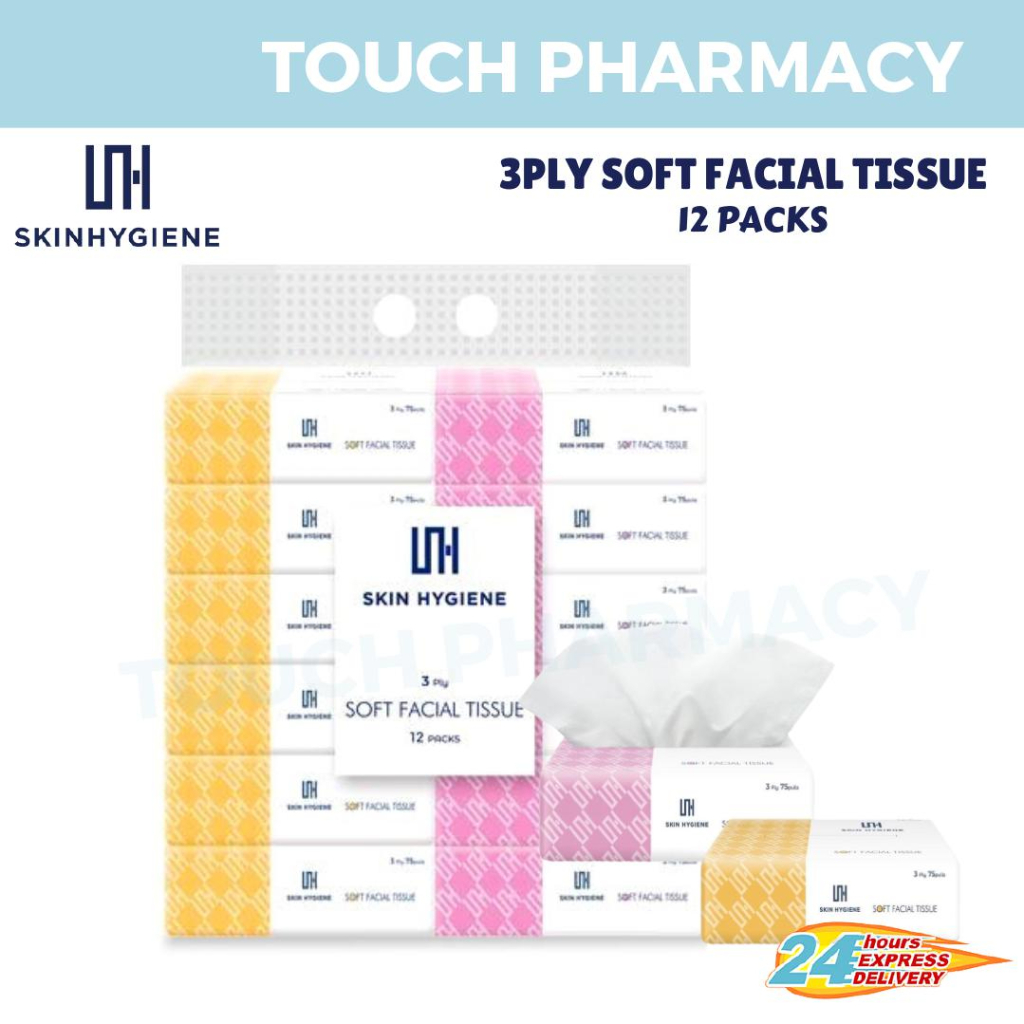 SKIN HYGIENE Mini Pack Facial Tissue - 75 Pulls ( 12 Packs ) | Shopee ...
