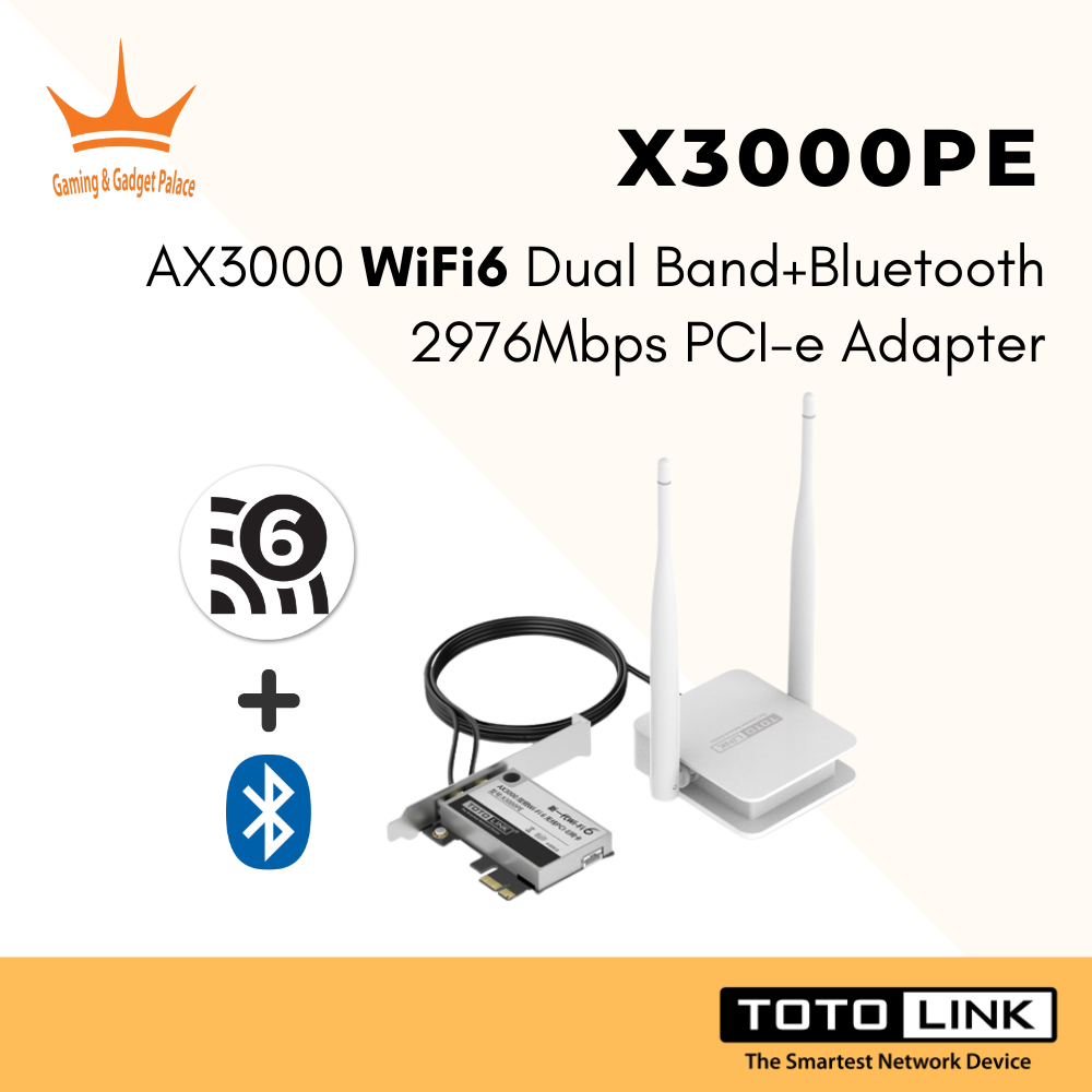 TOTOLINK X3000PE AX3000 Wireless Dual Band PCI-E Adapter Bluetooth 5.0 ...