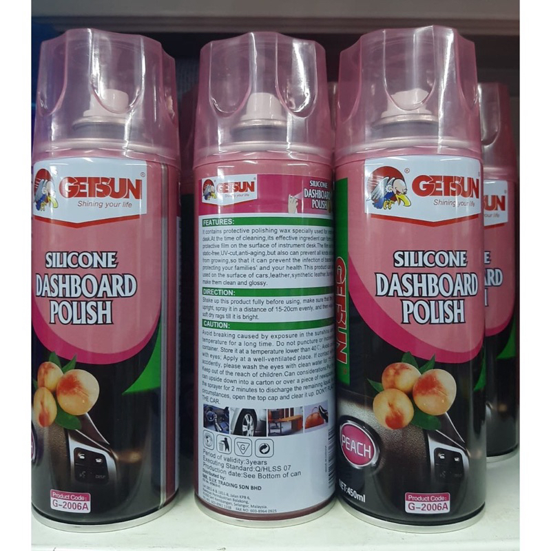 GETSUN SILICON DASHBORD POLISH SPRAY(450ml) | Shopee Malaysia