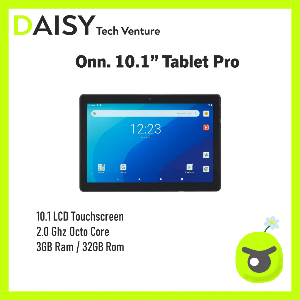 onn. 10.1" Tablet Pro, 32GB Storage, 3GB RAM, Android 10, 2GHz Octa ...