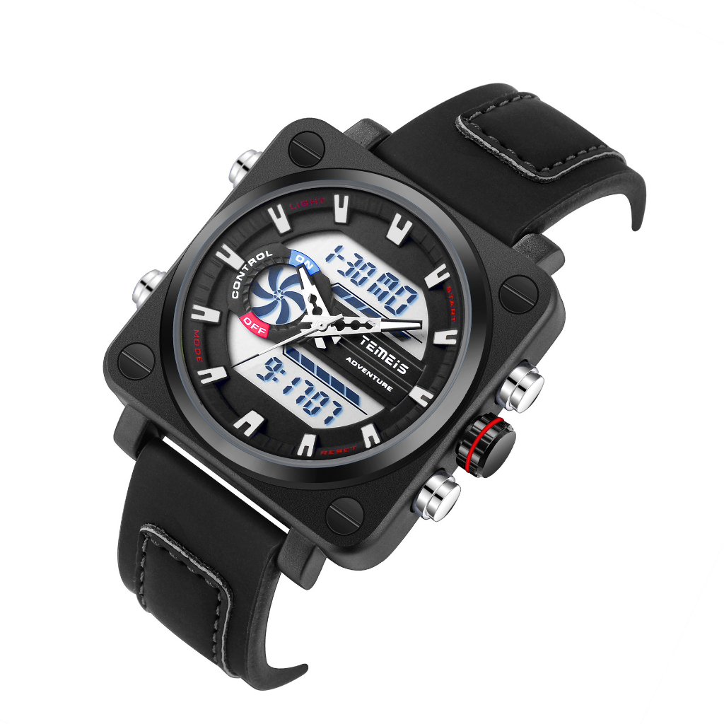 Timeis Dual display men watch Waterproof Electronic Watch Led light new ...