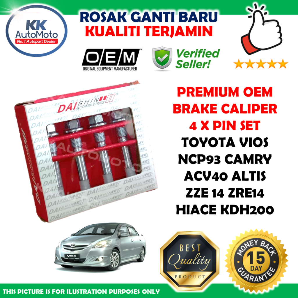 4 Biji Toyota Vios NCP93 ACV40 Altis ZZE14 KDH200 Premium OEM Daishin ...