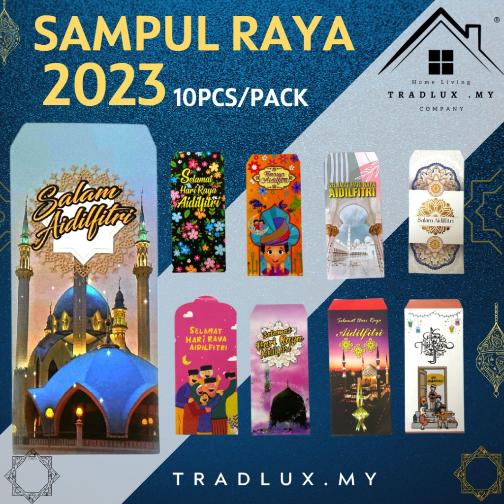 Tradlux Sampul Raya 2023 "10 KEPING" SAMPUL DUIT RAYA HARI RAYA SAMPUL ...