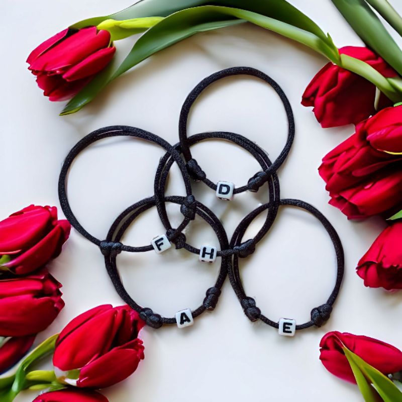 Gelang Tali Huruf Huruf Single A - Z | Shopee Malaysia