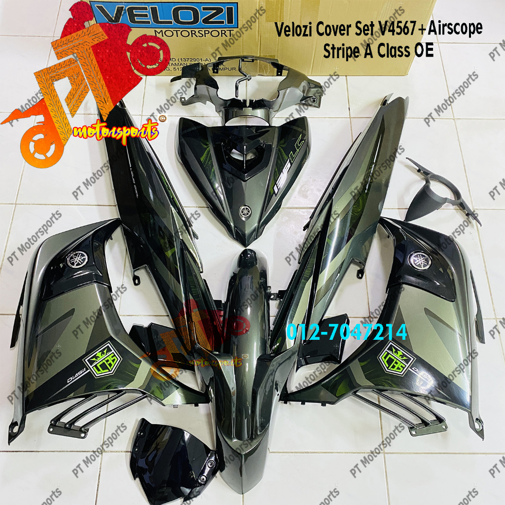 Yamaha Lc 135 Cover Set Hijau Lumut DNL GM1 Sticker Siap Tampal Ysuku ...