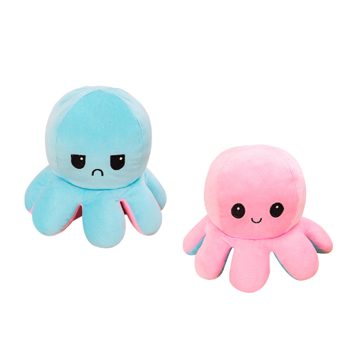 🐘Boo&Bub🐘 Tiktok Reversible Flip Stuffed Octopus Soft Plush Doll Double ...