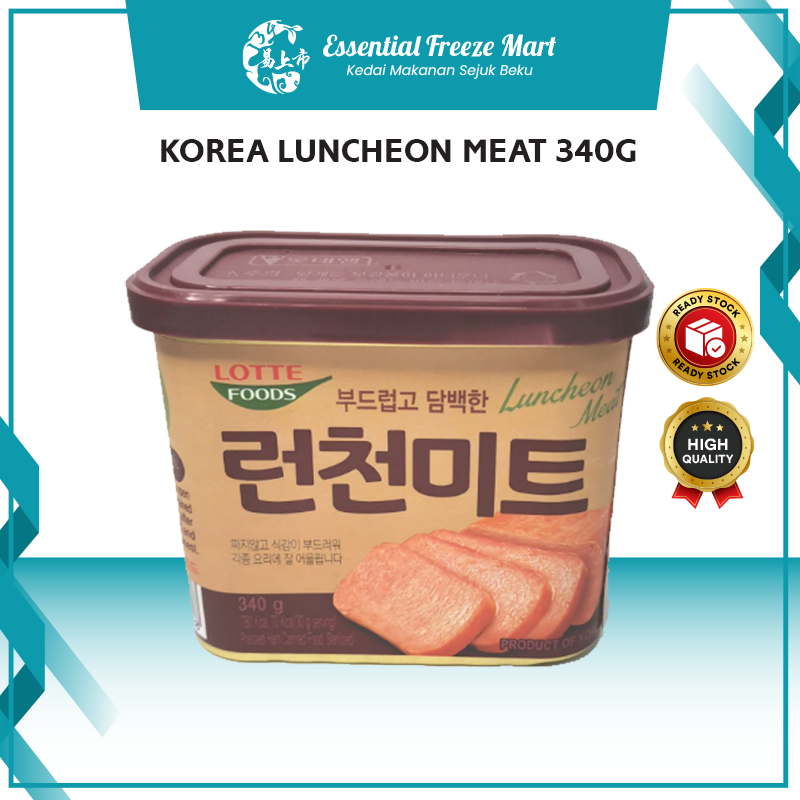 Korea Luncheon Meat 340G Non Halal Food Pork Lotte Luncheon Meat 午餐肉 ...