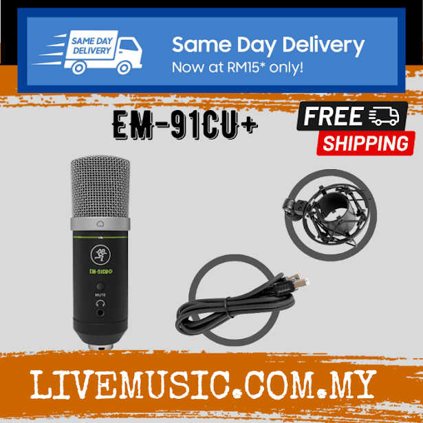 Mackie EM-91CU+ USB Element Ssries Condenser Microphone ( EM91CU ...