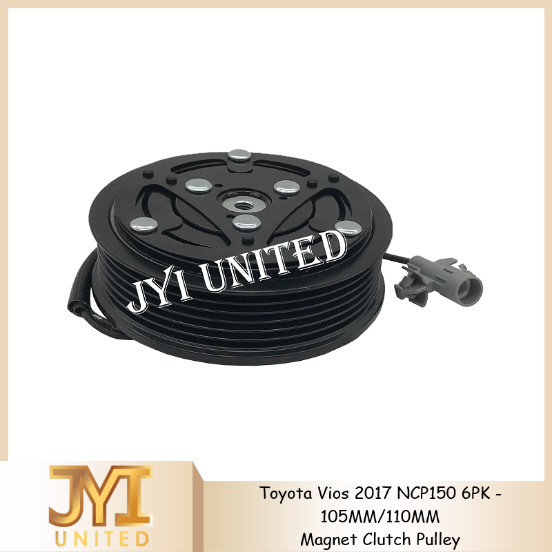 Toyota Vios 2017 NCP150 6PK ( 105MM/110MM ) Aircond Compressor Magnet ...