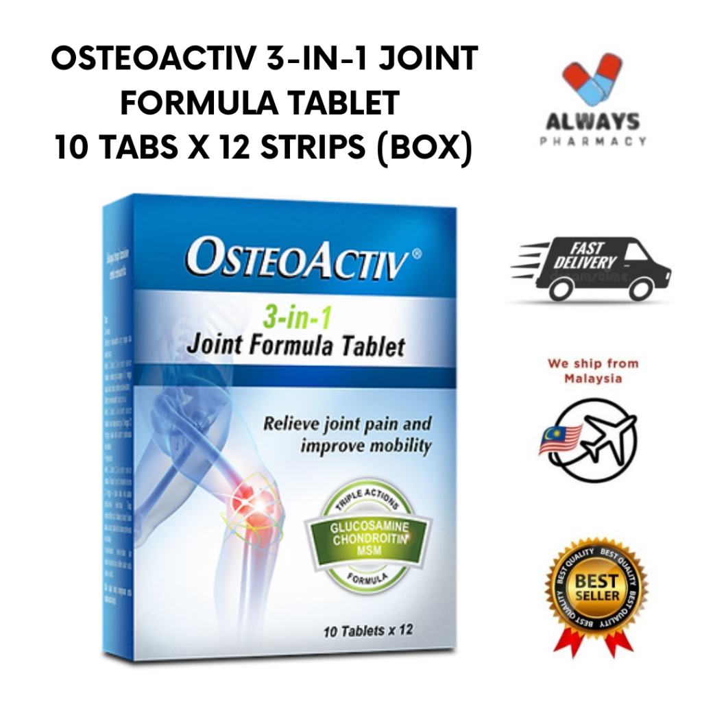 1 BOX - OSTEOACTIV JOINT FORMULA TABLET UNTUK SAKIT LUTUTT SENDI (10 ...