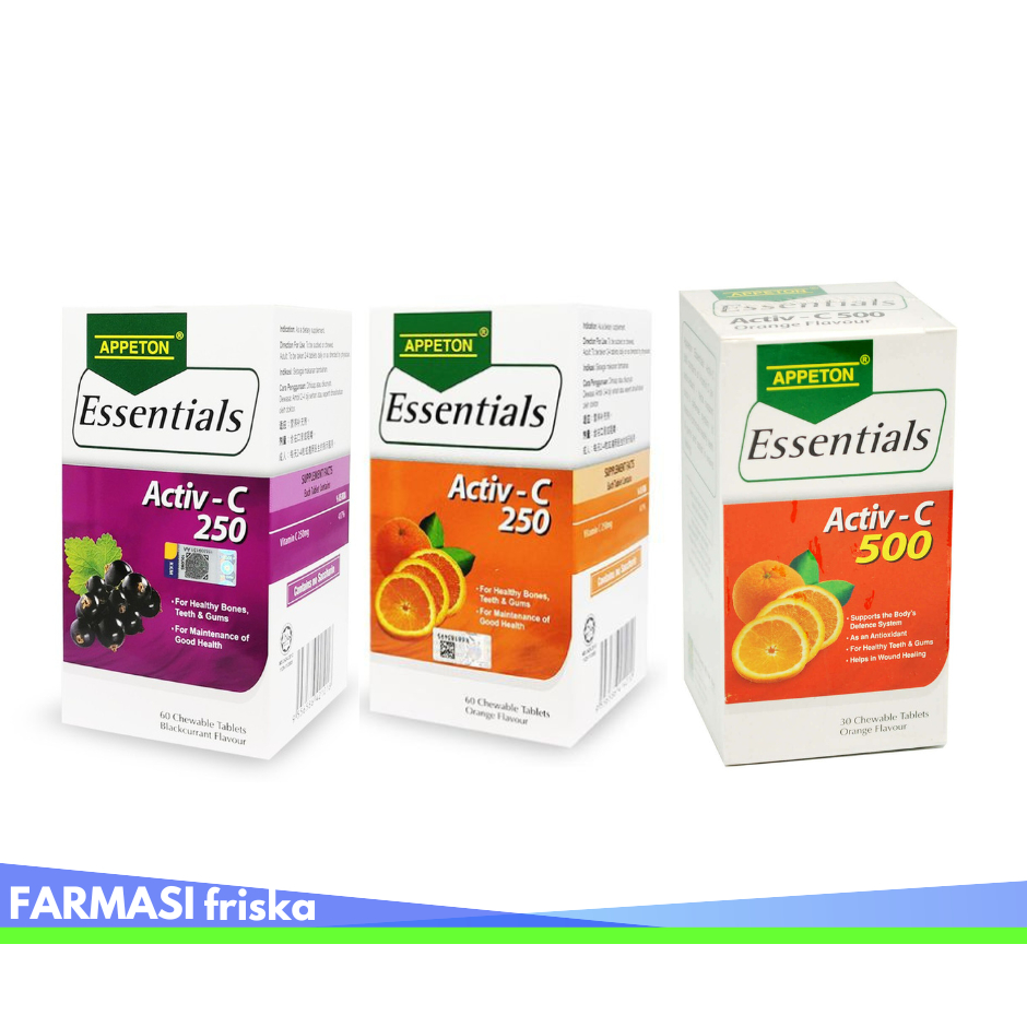 APPETON ESSENTIALS ACTIV C 500MG / 250MG (VITAMIN C) | Shopee Malaysia