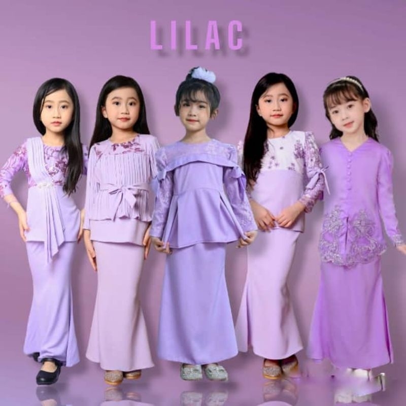 (LILAC) BAJU KURUNG RAYA BUDAK / BAJU RAYA SEDONDON IBU ANAK | Shopee ...