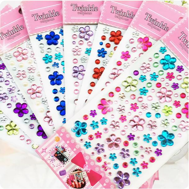 ** 3D Flower Shape Crystal Diamond Sticker for Decoration DIY Art and ...
