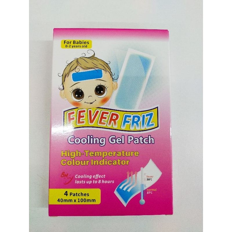 Fever Cooling Gel Patch Fever Friz Baby 4 pcs 1 box DEMAN PANAS BADAN ...
