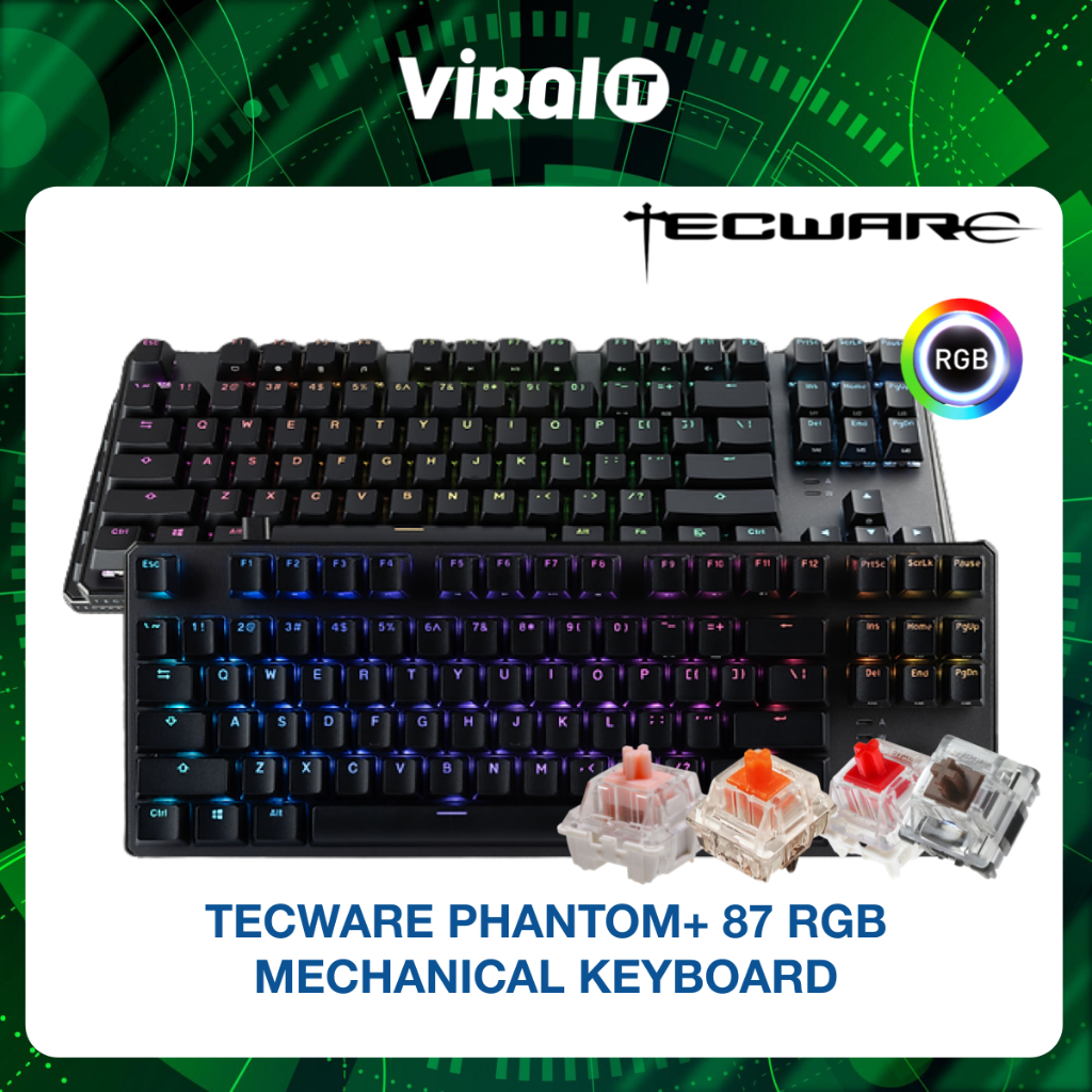 TECWARE PHANTOM+ 87 / 104KEY RGB MECHANICAL KEYBOARD | Shopee Malaysia