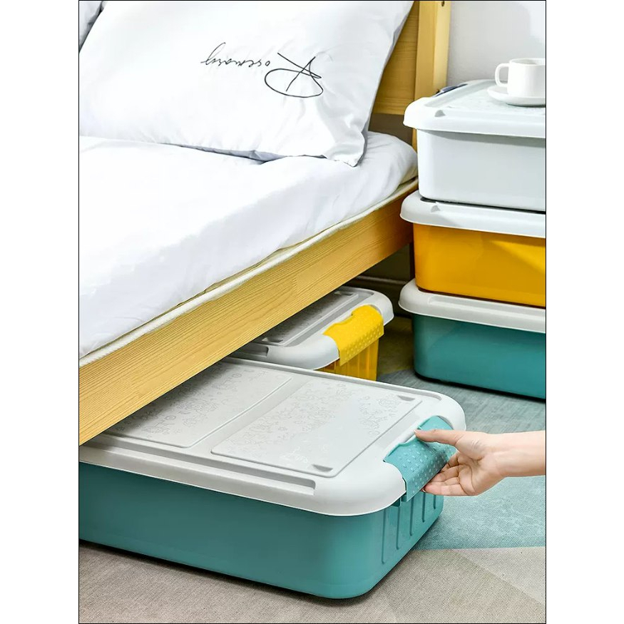 Korea Under Bed Box Bedroom Storage Box Viral Children Kid Toy Storage ...