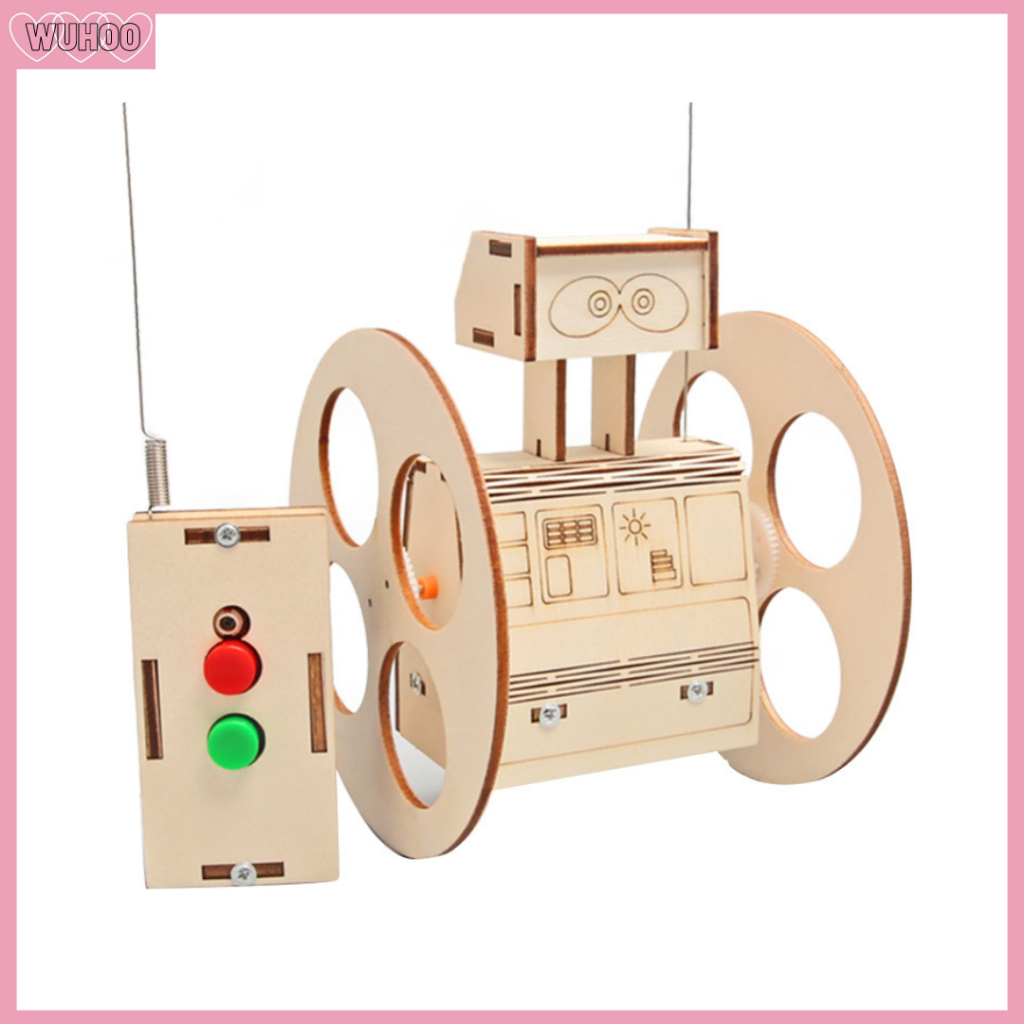 DIY Assembled Remote Control Robot Model Kit Wooden Kids Science ...