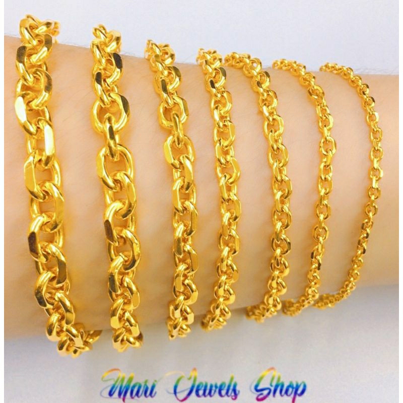 💥ADA COP 916💥(BCE40) EMAS BANGKOK ADULT BRACELET/ANKLET CABLE GELANG ...