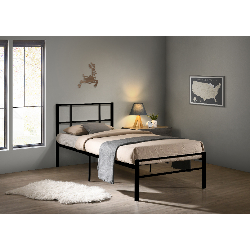 DIVAZ Metal Single Bed Frame Single Bedframe Metal Bed Single Divan ...