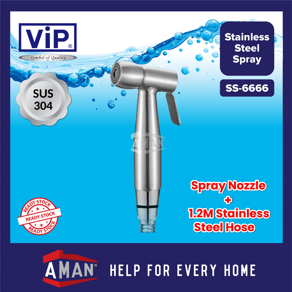 VIP SUS-304 Stainless Steel Hand Bidet Spray With Flexible Hose ...
