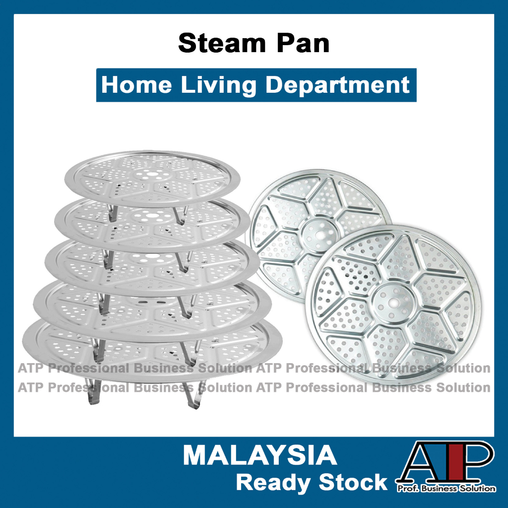 Pantry🍳 Stainless Steel Steamer Plate Steaming Tray Hidangan Kukus ...