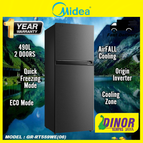 TOSHIBA GR-RT559WE-PMY(06) 2 Door Origin Inverter Fridge 490L ...