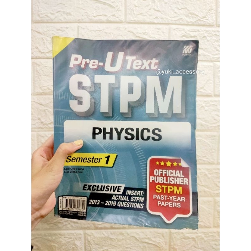 STPM Sem 1 Physics (Sasbadi) SECOND HAND | USED | Shopee Malaysia