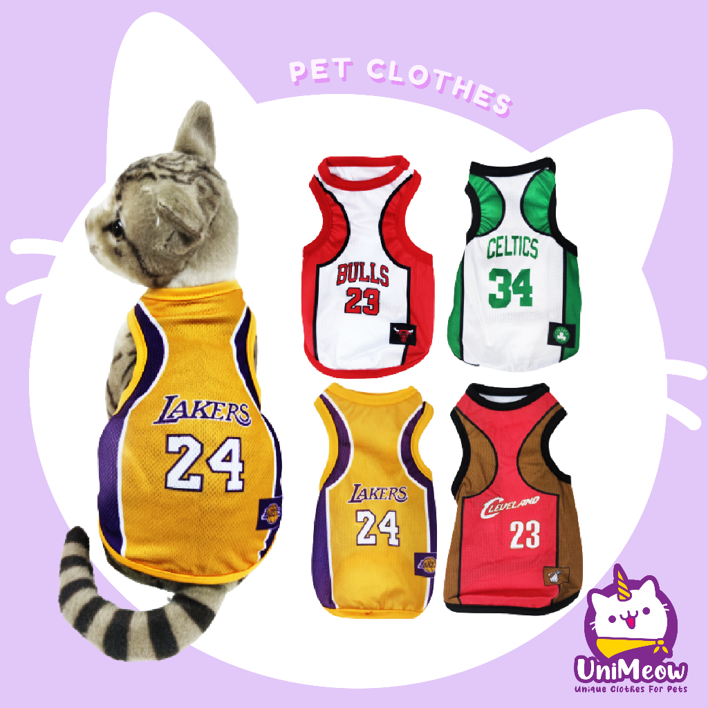 UniMeow Basketball Jersey Cat Shirt Cat Clothes Dog Shirt Pet Clothes ...