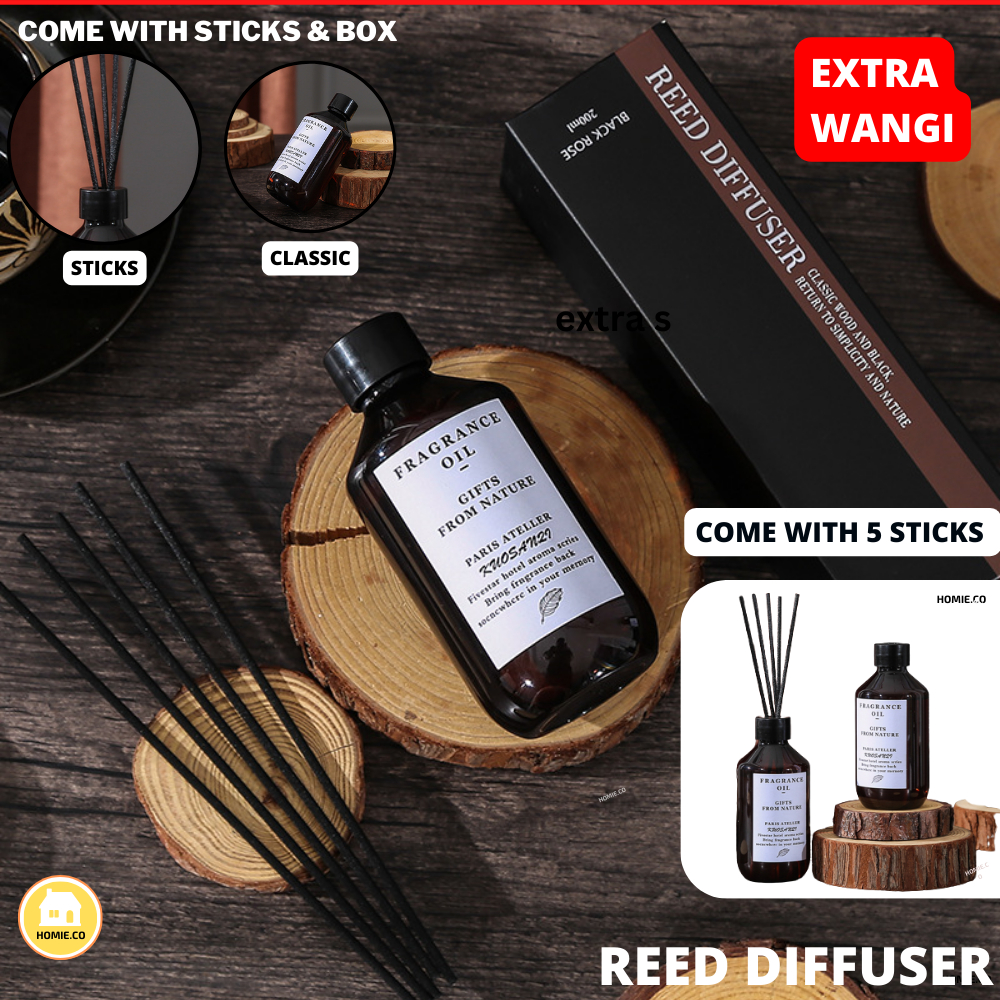 Luxury Black Series Reed Diffuser 200ml Home Fragrance Room Aroma Hotel ...