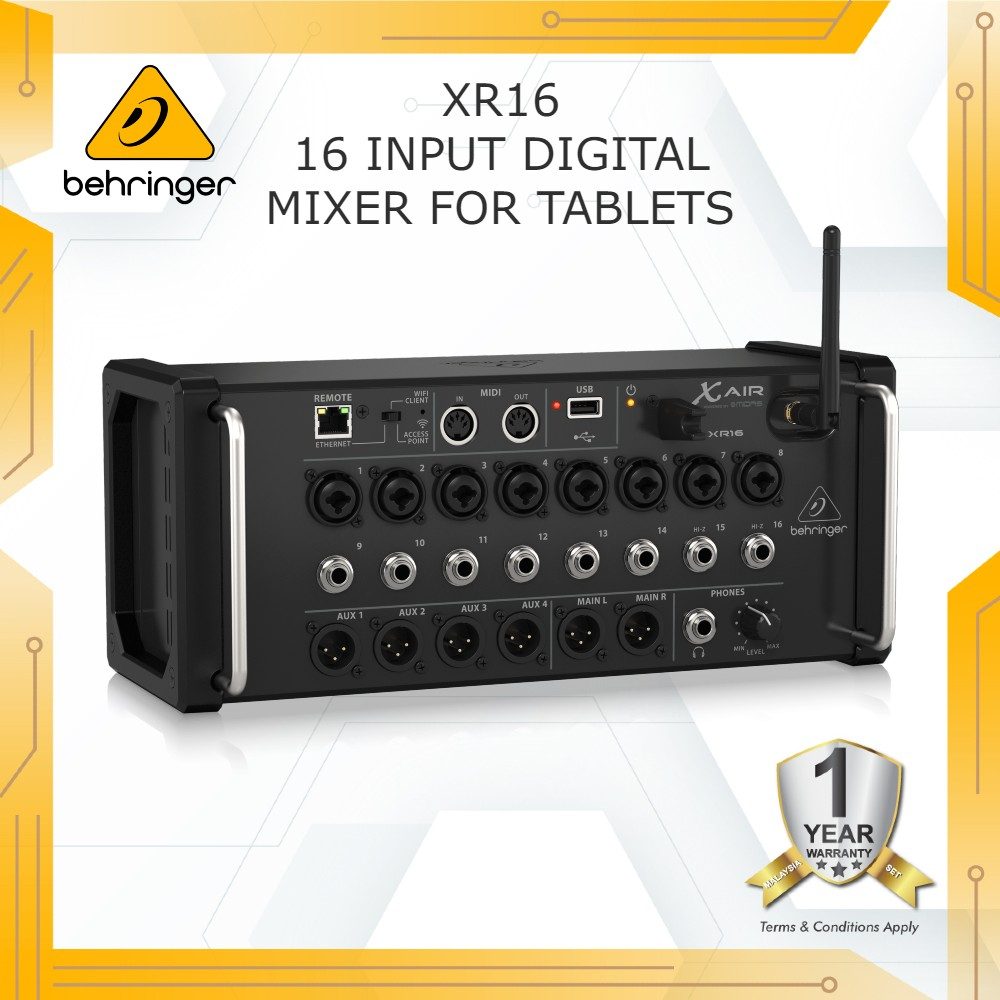 BEHRINGER X AIR XR16 Tablet-Controlled 16CH Digital Mixer (XR-16) | Shopee Malaysia