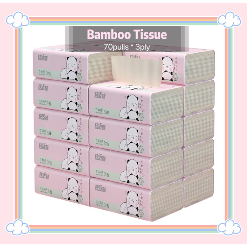 Bamboo Tissue Soft Facial Tissue Paper Handy Travel Tissue Tisu Poket ...