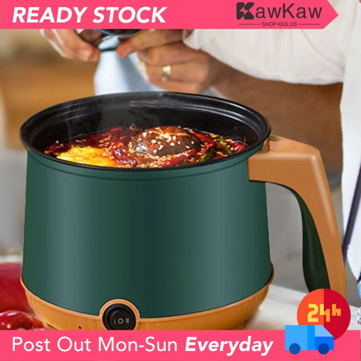 𝐊𝐊𝐒 𝐌𝐢𝐧𝐢 𝐑𝐢𝐜𝐞 𝐂𝐨𝐨𝐤𝐞𝐫 🚚3 Pin Plug 1.8L Portable Non Stick Electric Pot ...