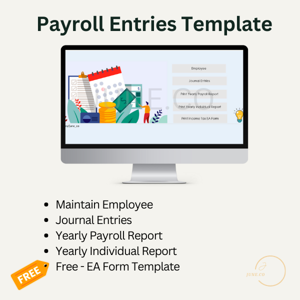 Payroll Entries Template Templat Penyertaan Gaji 薪资录入模板 | Shopee Malaysia