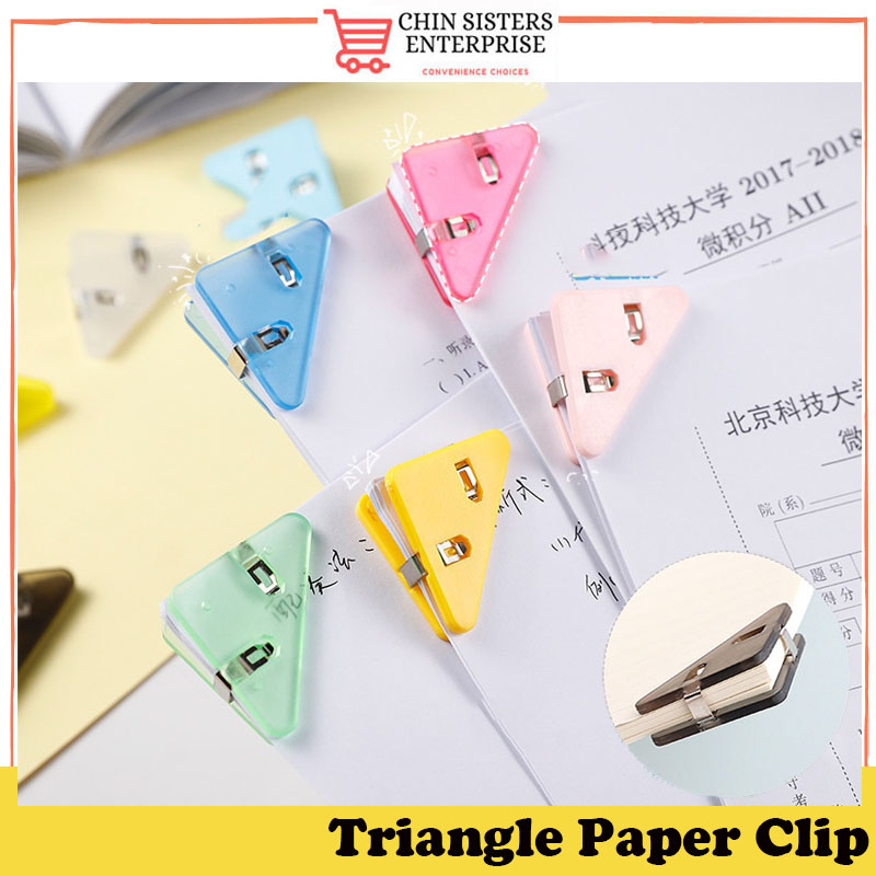 Triangle Test Paper Clip Cute Memo Clip Binder Clips Triangle Clip Klip ...