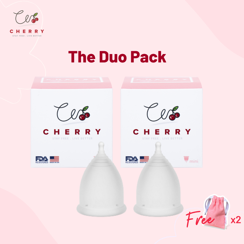 Cherry Menstrual Cup - Duo Pack Cherry Menstrual Cup - Medical Grade ...