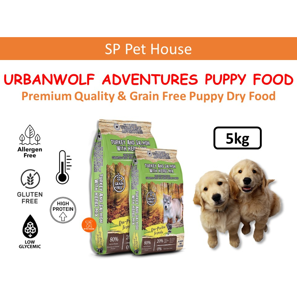 *PROMOTION* Urbanwolf Adventures Grain Free Puppy Food 5kg / Small Breed Grain Free Dog Food ...