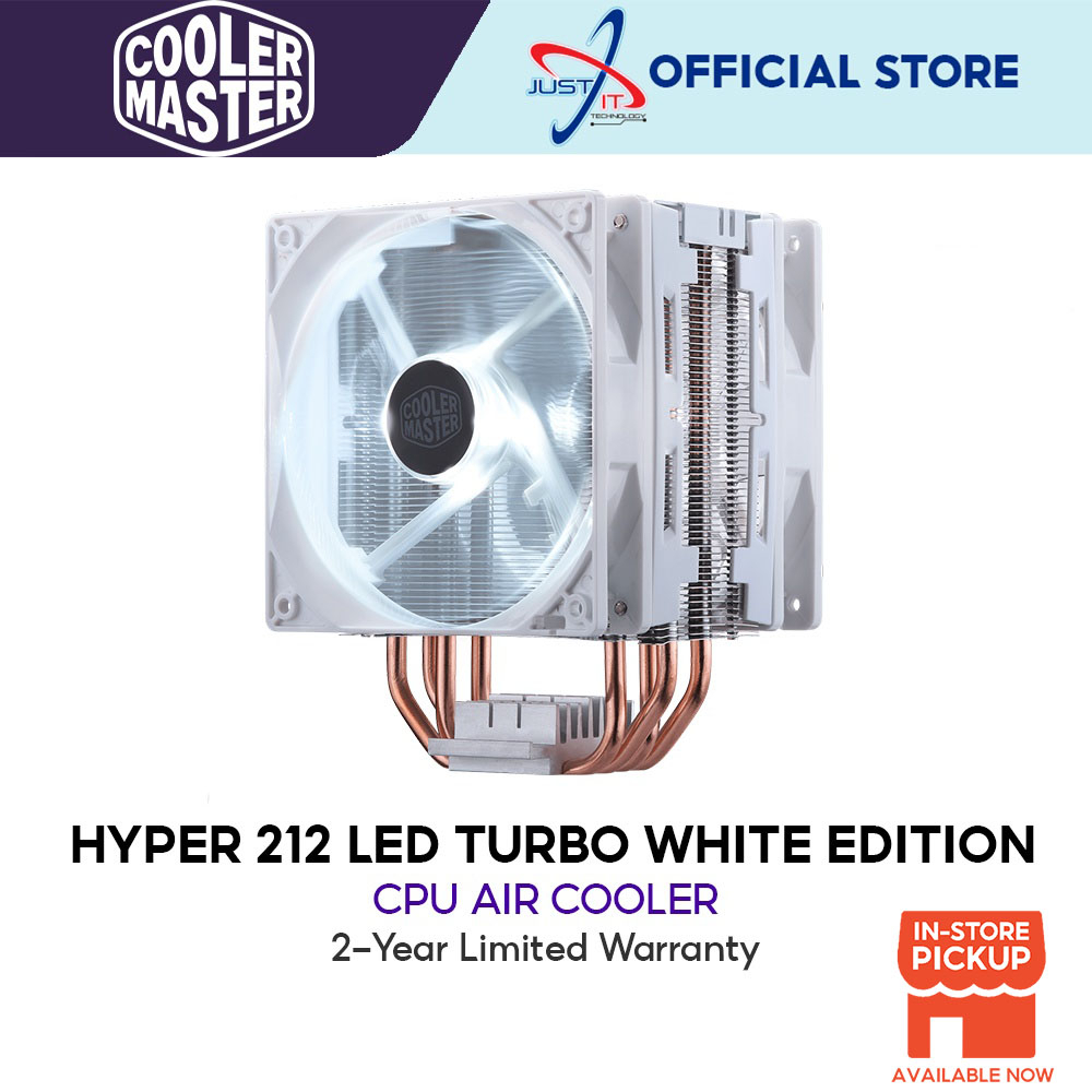 Cooler Master HYPER 212 WHITE LED TURBO CPU COOLER (RR-212TW-16PW-R1 ...