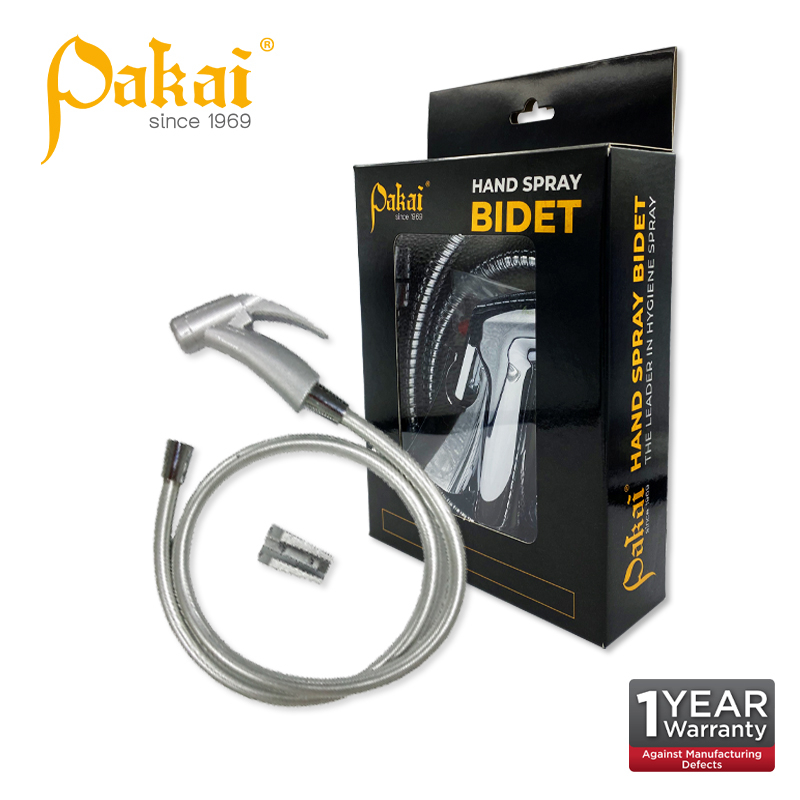 Pakai Chrome Plated Inflow Spray Bidet Sets [BOX] 1.2M PVC Hose ...
