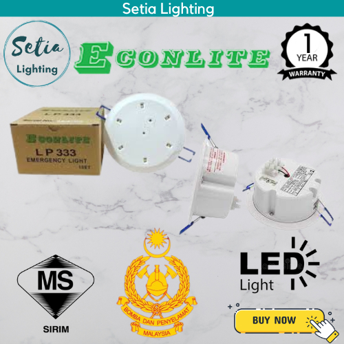 ECONLITE LP-333 SMD LED Emergency Light LED With SIRIM and Bomba Cert ...