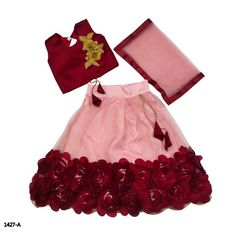 EF-1427~1 to 8 Years Kids Wear Fully Stitched Lehenga Choli | Shopee ...