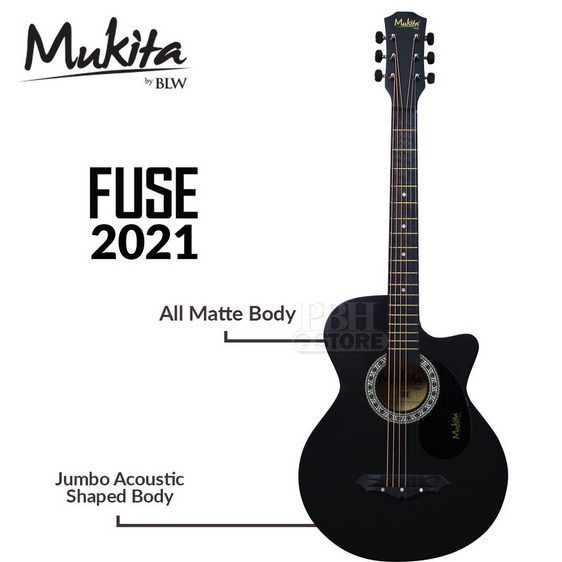 38inch Gitar Akustik- Beginner Guitar Acoustic - Fuse Series | Shopee ...
